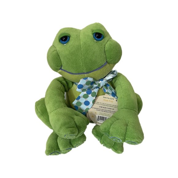 FIRST & MAIN | Toys | First Main Green Frog Thad Polz Rattle Stuffed ...